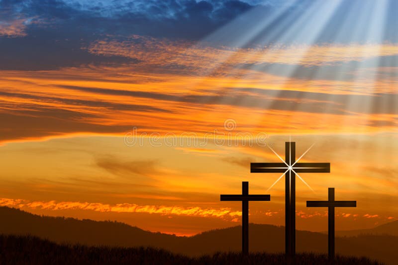 Jesus Easter Cross stock photo. Image of christian, vibrant - 35687818