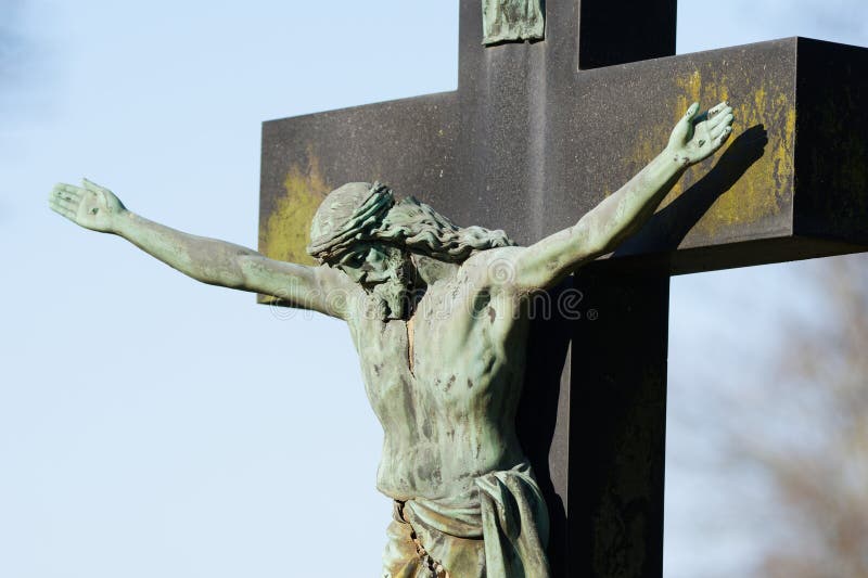 Jesus Falling from the Cross Stock Image - Image of crucify, cross ...