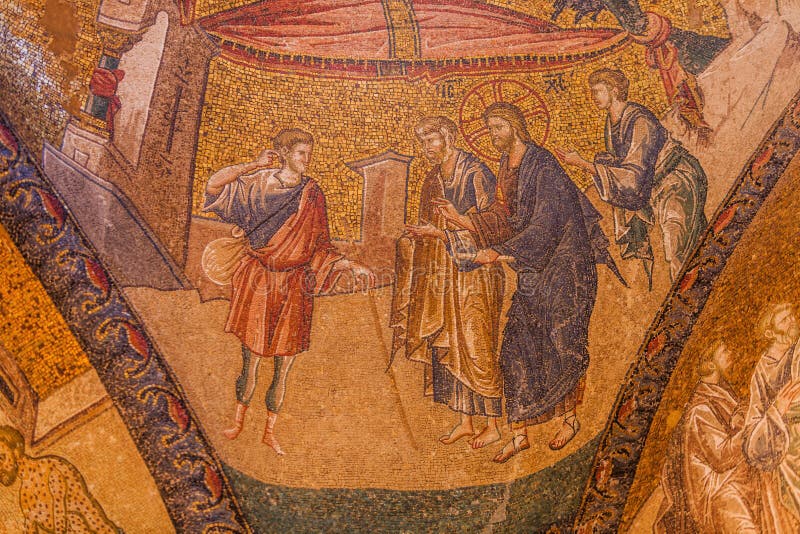 Jesus Healing the Deaf Man editorial stock photo. Image of gold - 36045098