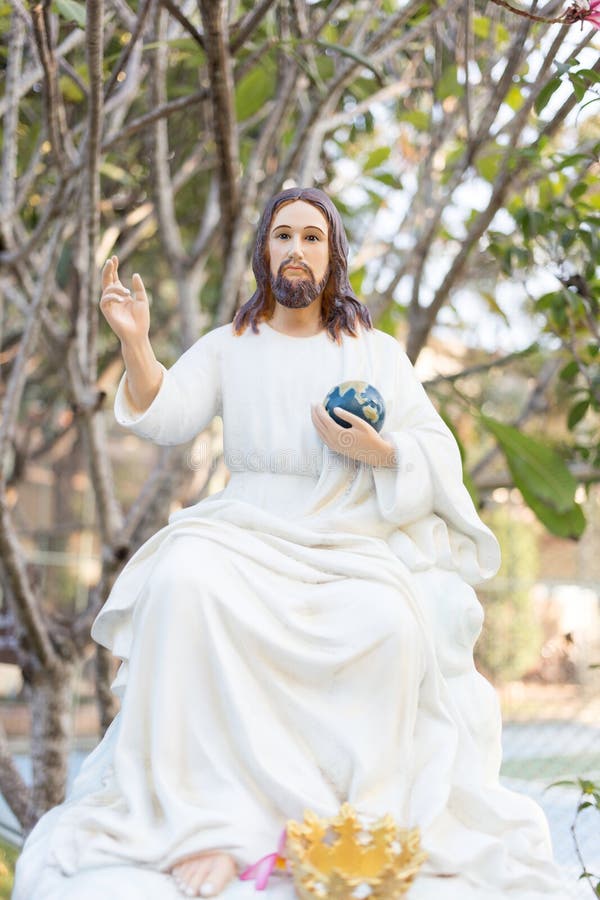 Jesus Holding the World in His Hand Stock Photo - Image of white ...