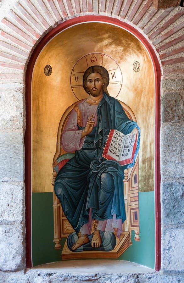Jesus icon editorial photo. Image of holy, byzantine - 12029306