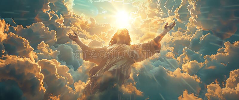 Jesus light, AI generated stock illustration. Illustration of concept ...