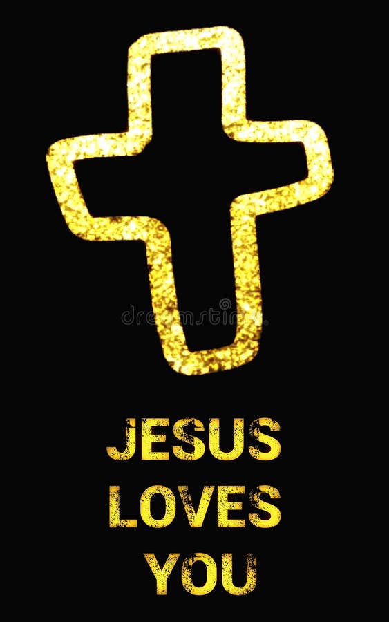 Jesus Loves You Cross stock photo. Image of cross, loves - 199407836