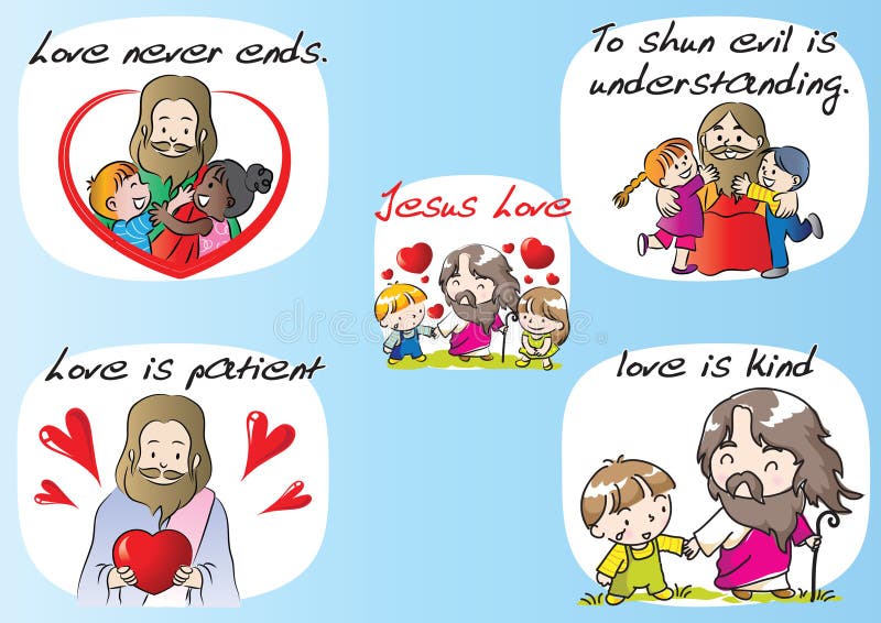 Jesus loves you stock vector. Illustration of cartoon - 85375757