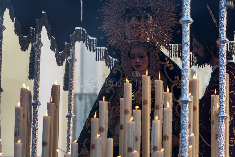 Jesus and Mary during Holy Week Stock Image - Image of faith, cathedral ...
