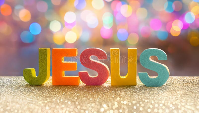 Jesus name text design stock illustration. Illustration of flyer ...