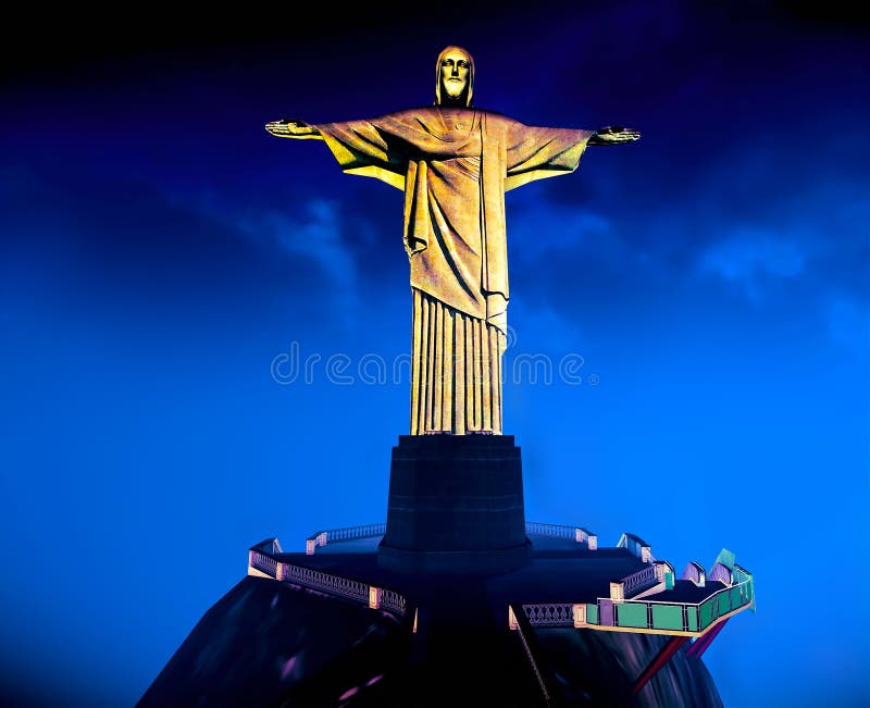 Jesus o redentor foto editorial. Imagem de monumento - 28048676