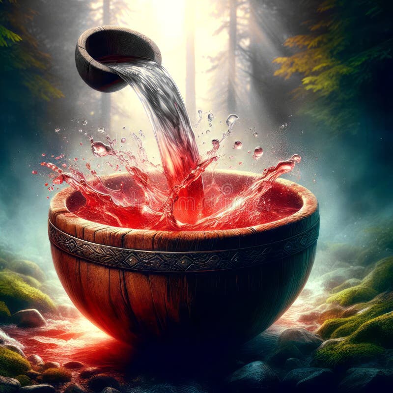 Changing water to wine stock illustration. Illustration of performs ...