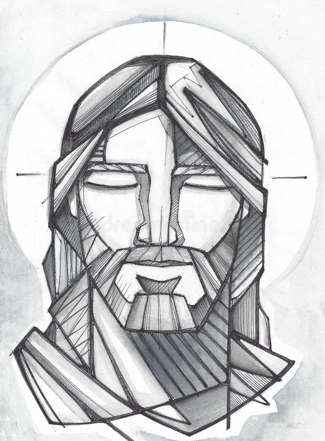 Jesus Christ Praying Ink Stock Illustrations – 101 Jesus Christ Praying ...