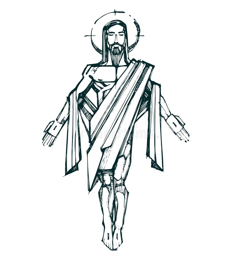 Jesus Resurrection b stock vector. Illustration of vector - 50274698