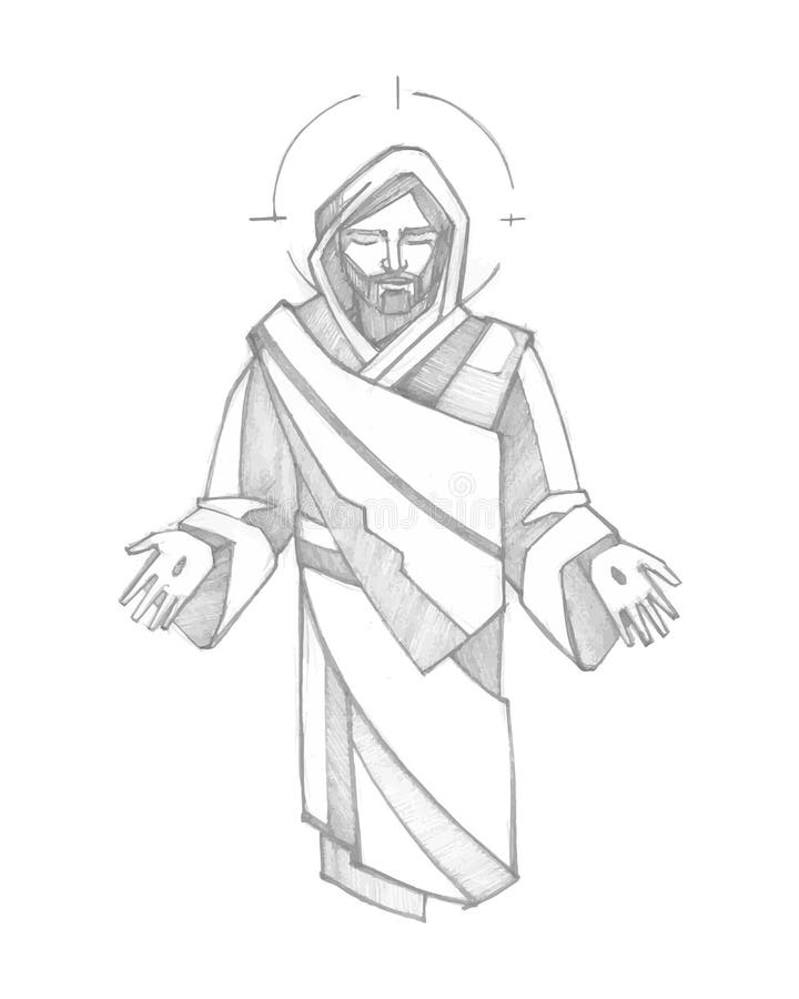 Jesus Resurrection c stock vector. Illustration of christian - 53608084