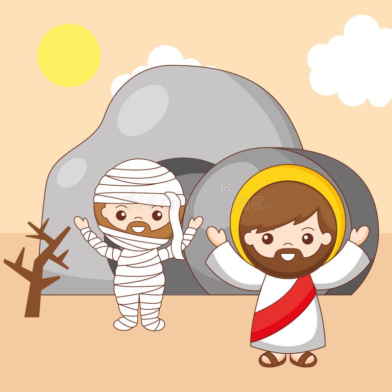 Jesus Resurrects Lazarus Stock Vector Illustration Of Alive 223546307