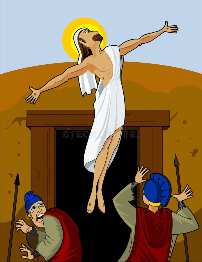 Jesus Rising stock vector. Illustration of catholic, religion - 15686683