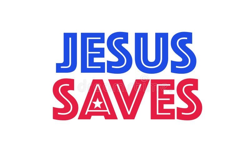 Jesus Saves-Illustration stock abbildung. Illustration von blut - 118134550