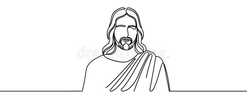 Jesus Line Drawing Stock Illustrations – 6,569 Jesus Line Drawing Stock ...