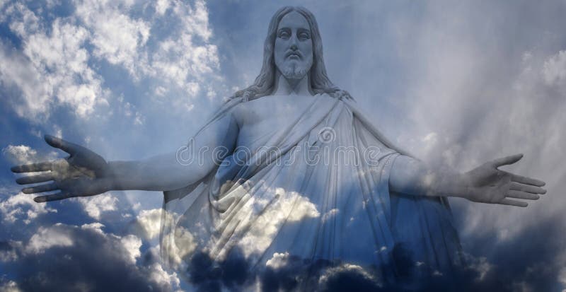 Jesus and Light stock photo. Image of bright, cloud - 198517748