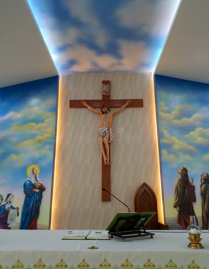 Jesus Statue Inside the Church Stock Image - Image of devotion, hope ...
