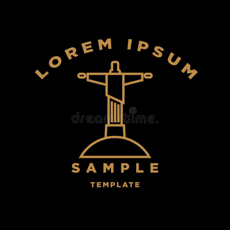 Jesus Statue Minimal Sign Vector Design Stock Vector - Illustration of ...