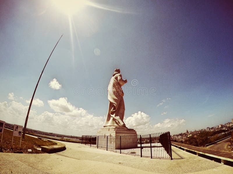 Estatua De Jesus Christ En La Habana, Cuba Foto de archivo - Imagen de ...