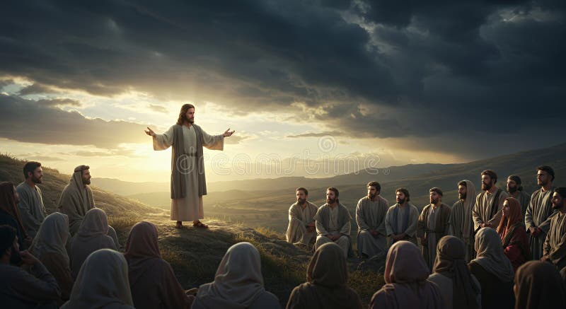 Jesus Teaching Disciples Stock Illustrations – 195 Jesus Teaching ...