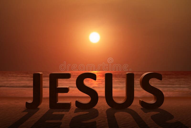 Jesus Text on the Wooden Floor Stock Image - Image of religious ...
