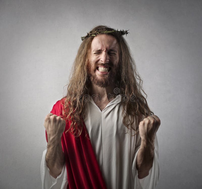Jesus in a Triumph Position Stock Image - Image of christ, happy: 67499239