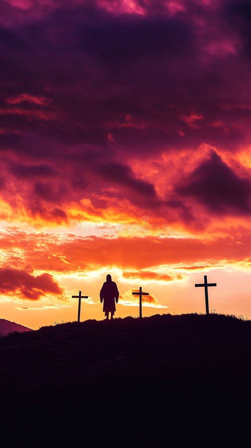 Jesus Under Purple Easter Sky Stock Photos - Free & Royalty-Free Stock ...
