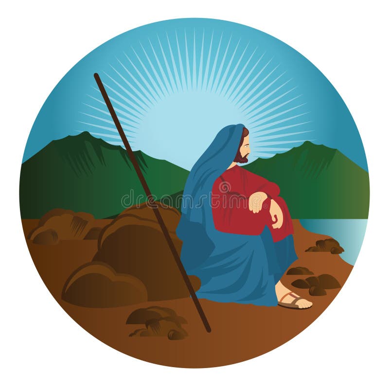 Thinking about Jesus stock vector. Illustration of jesus - 173781911