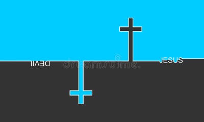 God vs Satan. stock vector. Illustration of life, believe - 184415676