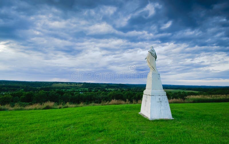 Jesus Watching Over the Mohawk Valley Stock Image - Image of biblical ...