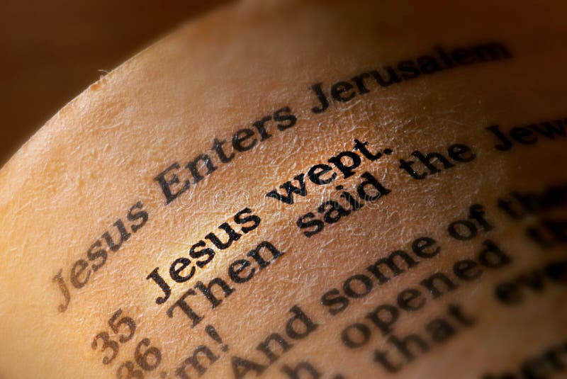 Jesus Wept stock image. Image of life, book, scripture - 4417247