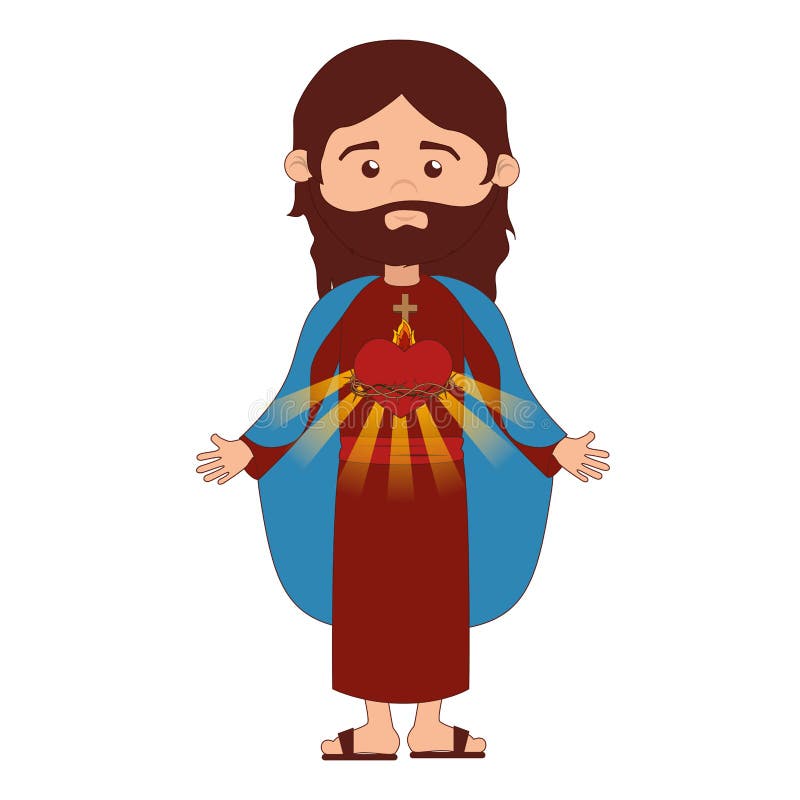 Jesuschrist Character Religious Icon Stock Vector - Illustration of ...
