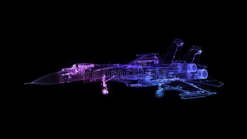 Jet from Abstract Polygonal Line. Low Poly Airplane in Motion, Lines ...