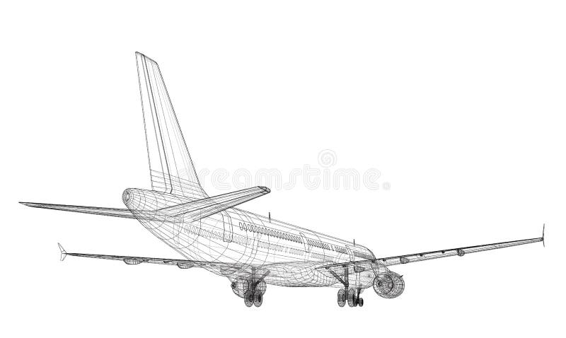 Jet Engine of Aircraft. Part of the Airplane. Side View. Aerospase ...