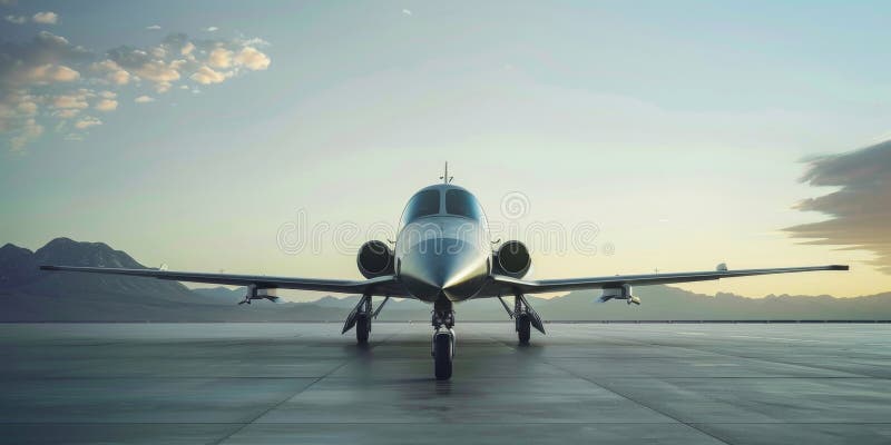 Jet Aircraft Against a Simple Sky Backdrop. Stock Illustration ...