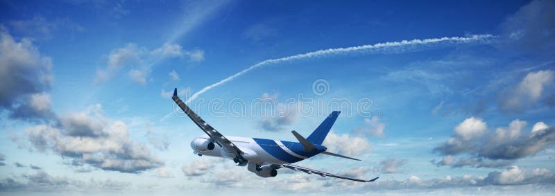 Jet aircraft in flight stock photo. Image of charter - 20636518