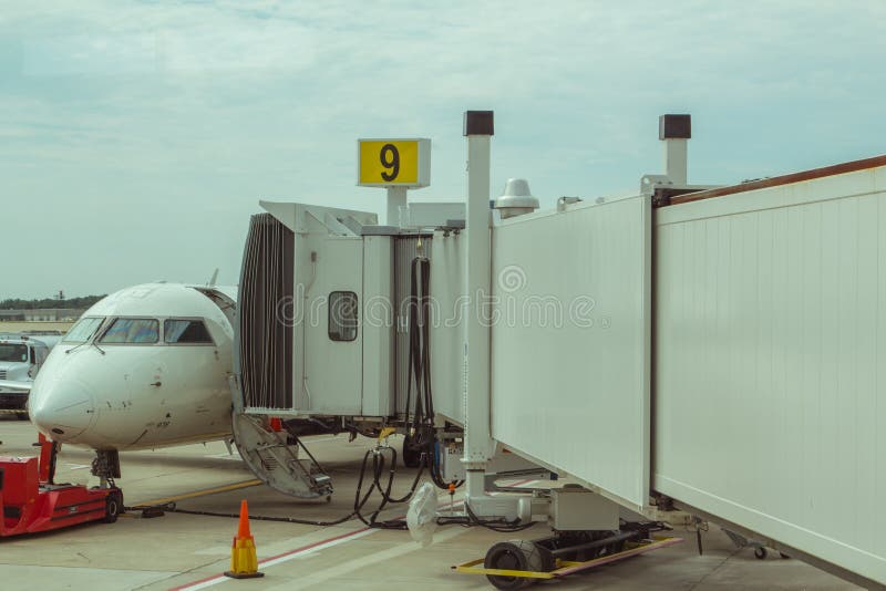 Jet Aircraft at Gate stock image. Image of aircraft, direction - 33258739