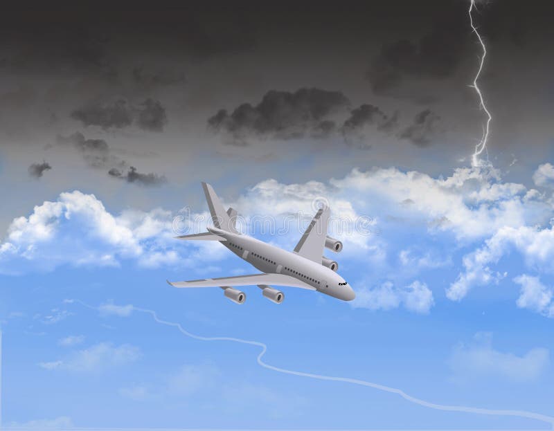 A Jet Airliner FlieS through a Patch of Blue Sky Visible in a Sky Full ...