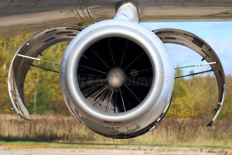 Aircraft jet engine stock image. Image of machines, machinery - 34045753