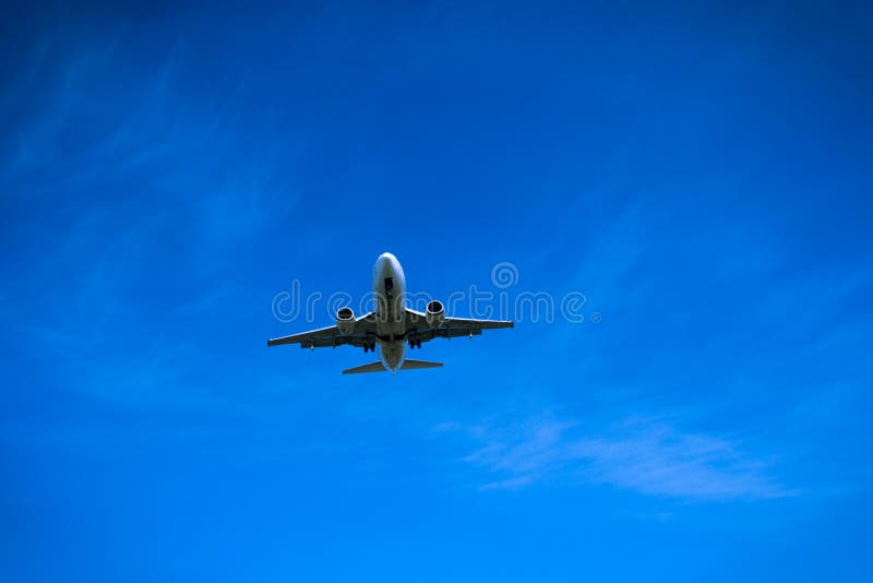 Jet Airplane Flying Overhead Close-up Editorial Image - Image of ...