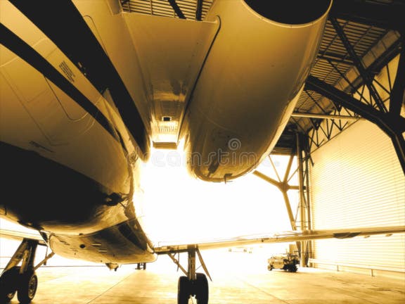 Jet airplane in hanger stock image. Image of airplane - 7762685
