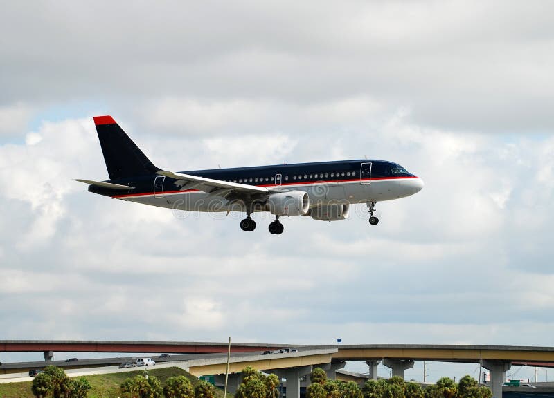Jet airplane landing stock image. Image of trip, passenger - 2600379