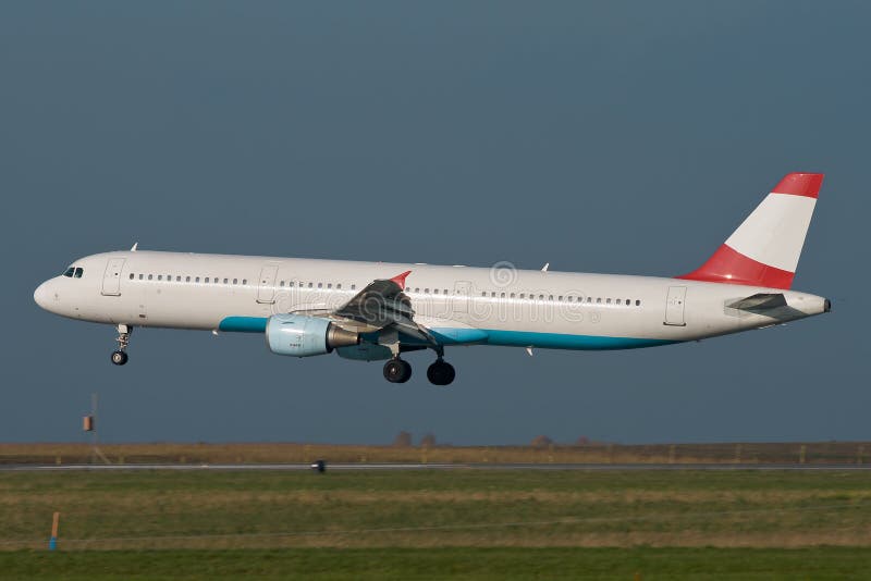 Jet airplane landing stock image. Image of airliner, technology - 7728527