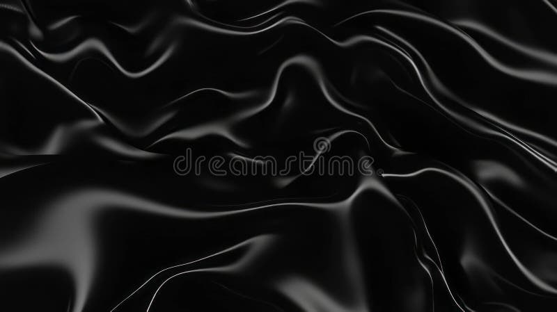Jet Black Wall Texture with Smooth Waves for Modern Design Stock ...