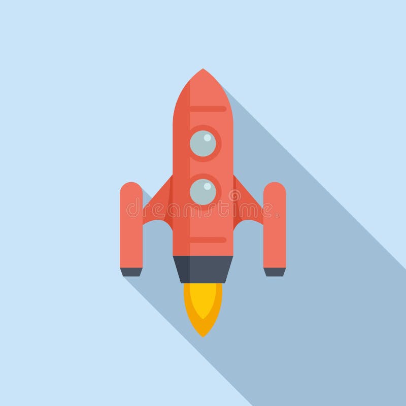 Jet Boost Icon Flat Vector. Rocket Fire Stock Vector - Illustration of ...