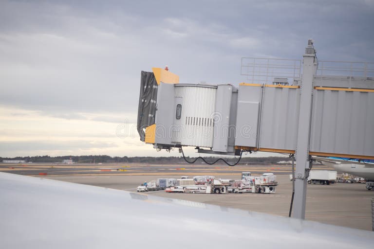 Jet Bridge from the Airport Terminal Gate Editorial Image - Image of ...