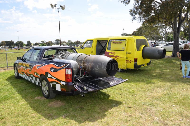 Jet cars. editorial photo. Image of automobiles, thrust - 27230556