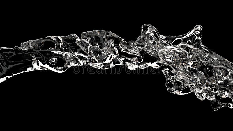 Jet of Clear Water Water Drop Falling Abstract Liquid 3d Stock ...