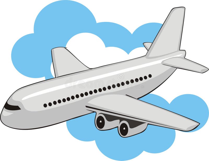 Cargo Air Plane with Present Stock Vector - Illustration of holiday ...