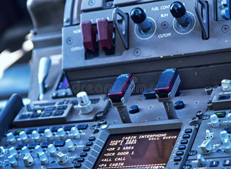 Jet Cockpit Flight Instruments Editorial Photo - Image of back ...
